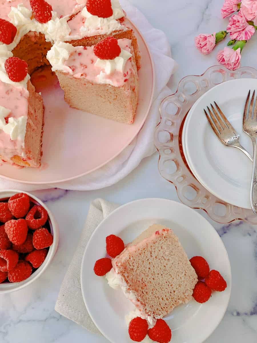 Raspberry Chiffon Cake - One Hot Oven®