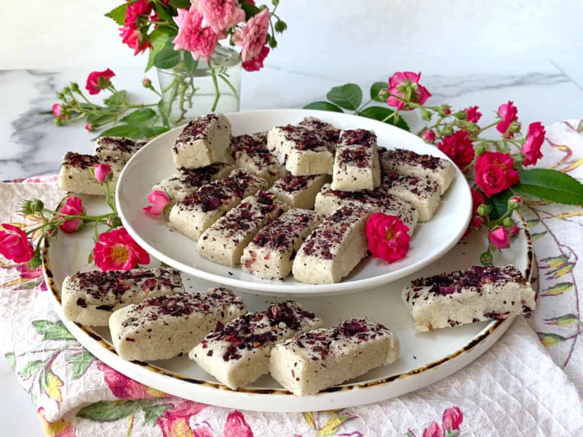 Rose Shortbread Cookies