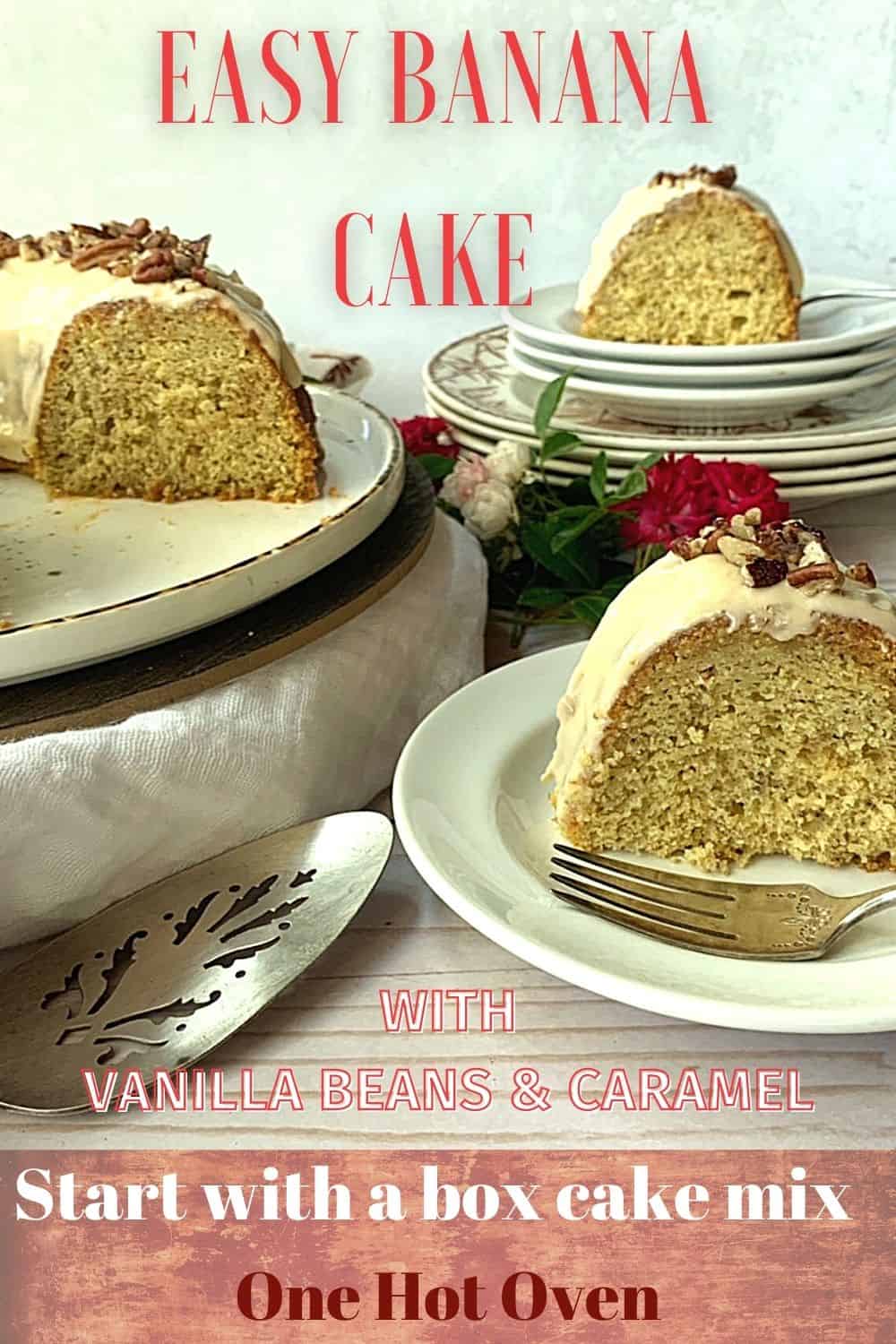 Easy Banana Caramel Cake - One Hot Oven®