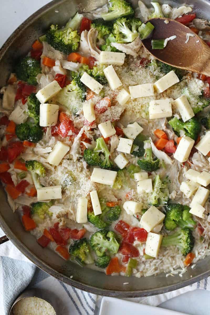 Cheesy Turkey and Rice Casserole {Leftover Turkey Or Chicken} - One Hot ...