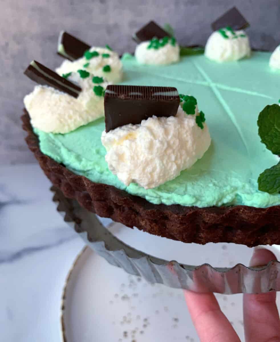 Chocolate Peppermint Tart Recipe - One Hot Oven