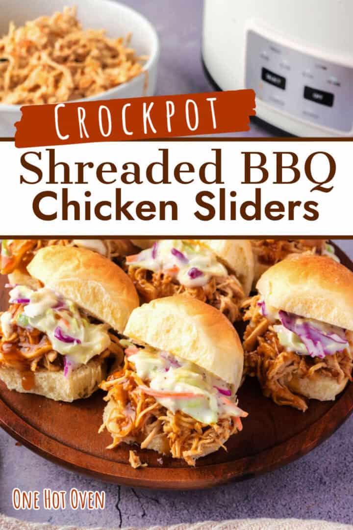 Lip-Smackin' Crockpot BBQ Chicken Sliders - One Hot Oven®