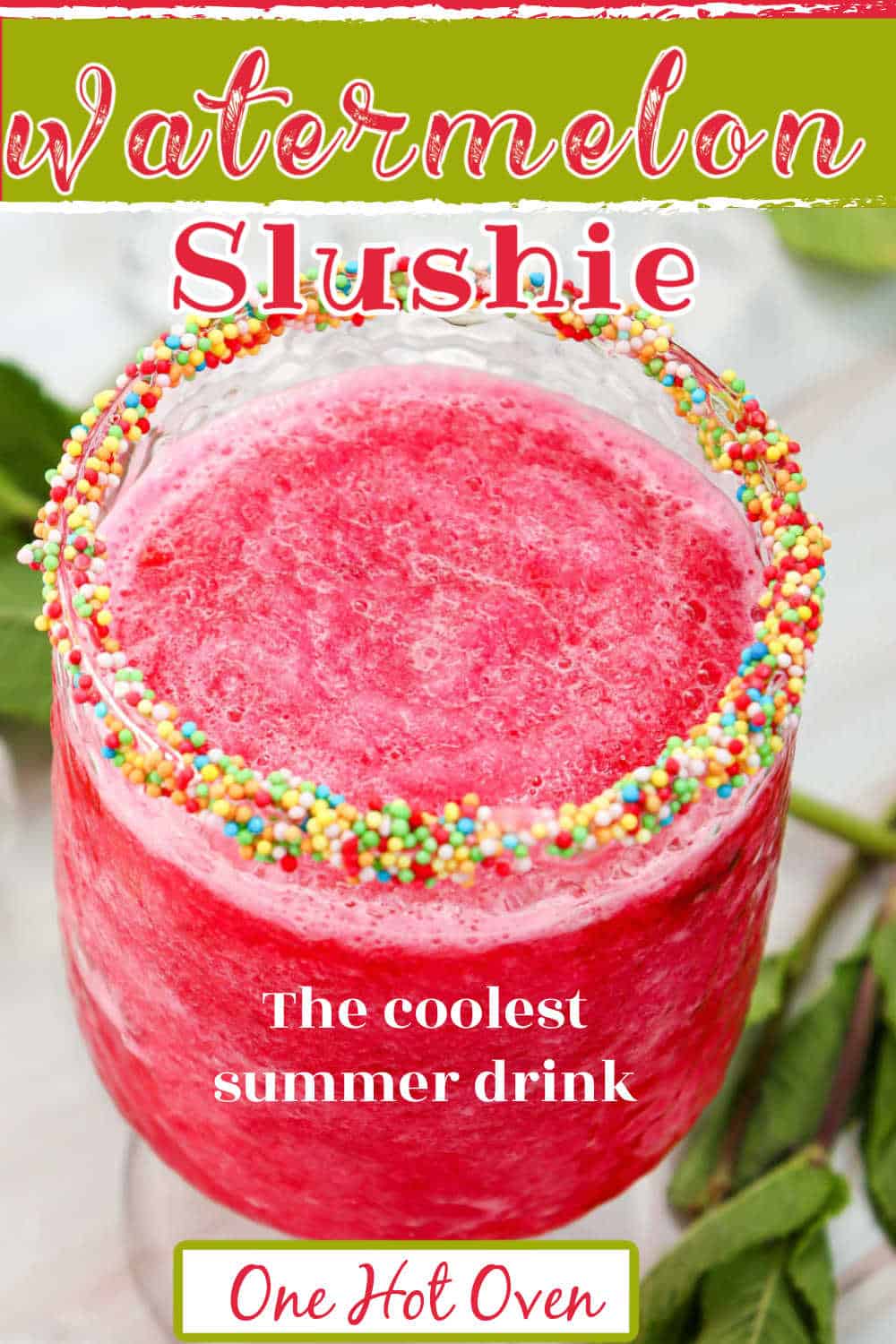 Easy Homemade Watermelon Slushie Recipe - One Hot Oven®